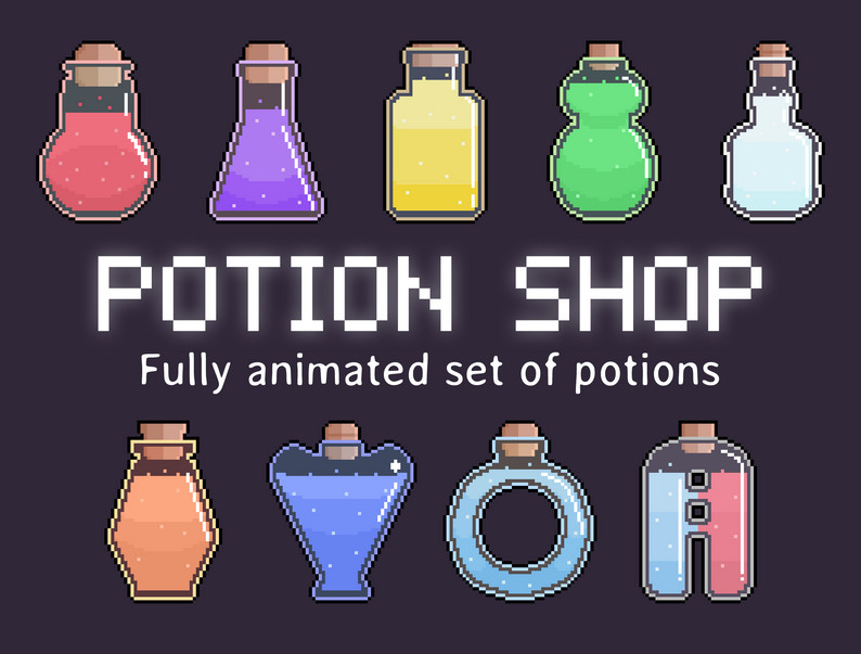 Red Potion (Animated Sprites) by whatneyesore