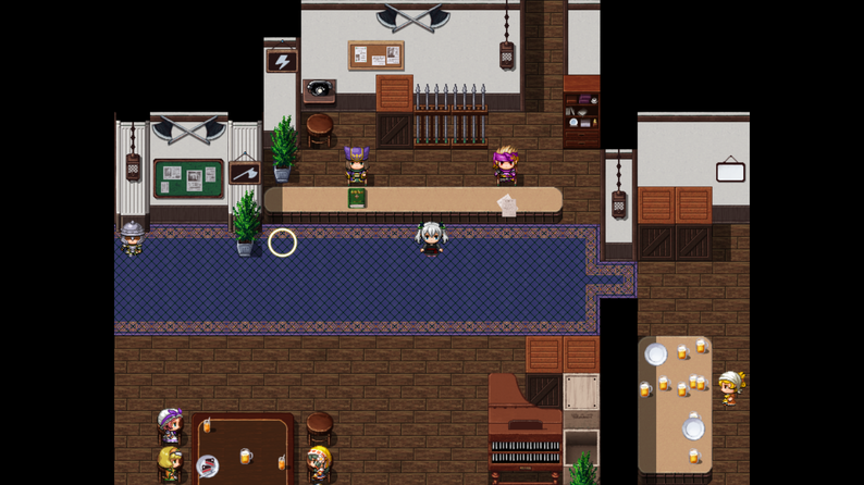 RPG MakerMV MZ Tileset 10-Fantasy interiors, guilds, inns by qlsd