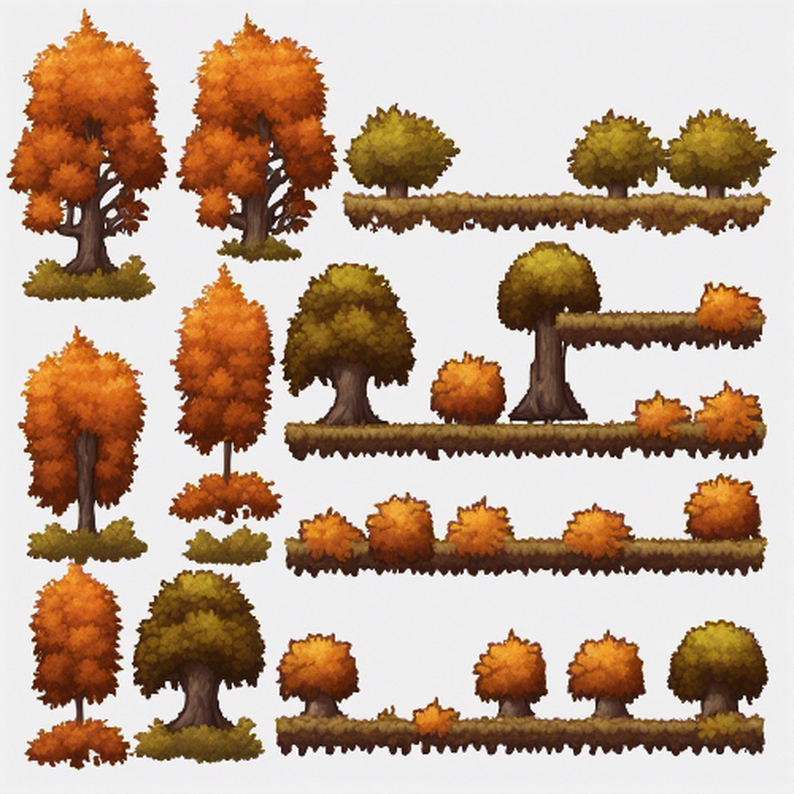 2D Fall and Autumn Video Game Assset - Mega Bundle by Pixel Game Resources