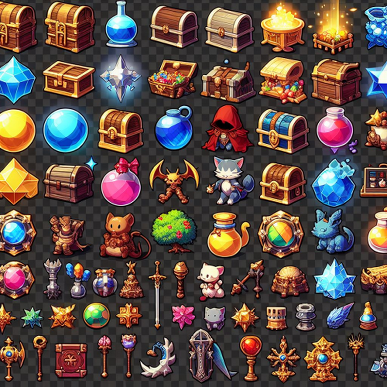 2D Mixed Pixel Game Art Asset - Bundle 2 by Pixel Game Resources