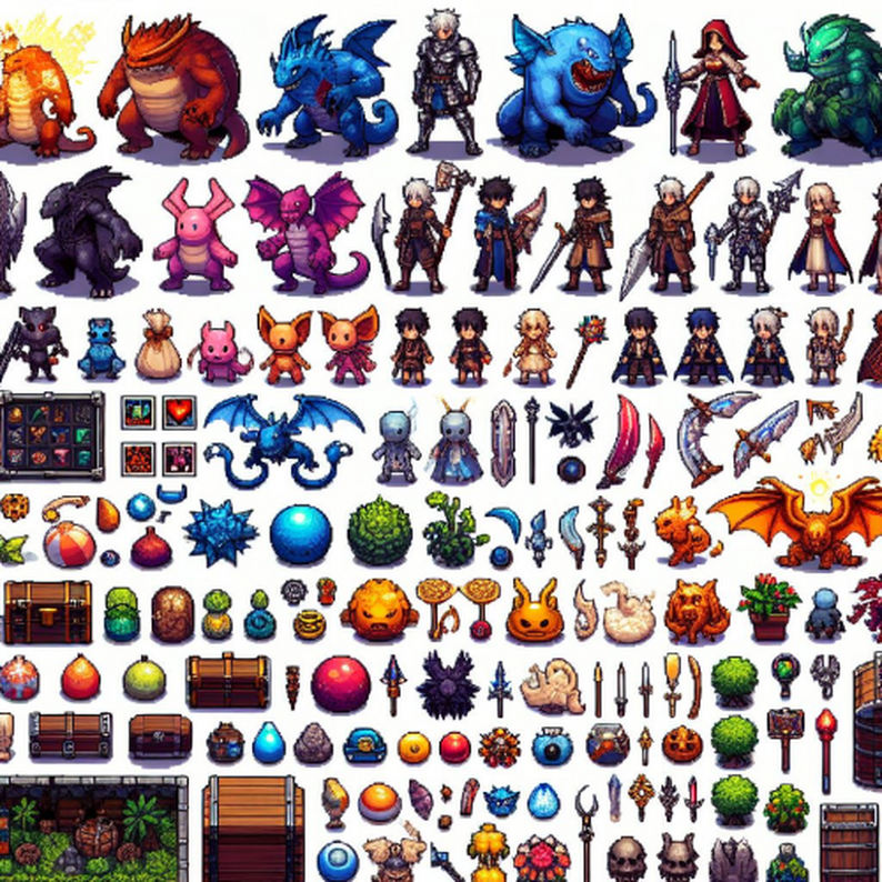 2D Mixed Pixel Game Art Asset - Bundle 2 by Pixel Game Resources