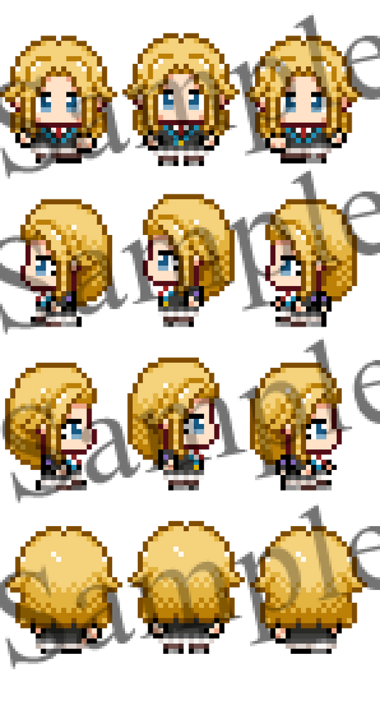 RPGmaker Boy/Girl in suite Walking sprites by Cute SCKR