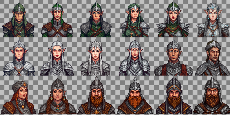Fantasy RPG Portraits Pack 128x128 by FinchL