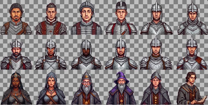 Fantasy RPG Portraits Pack 128x128 by FinchL