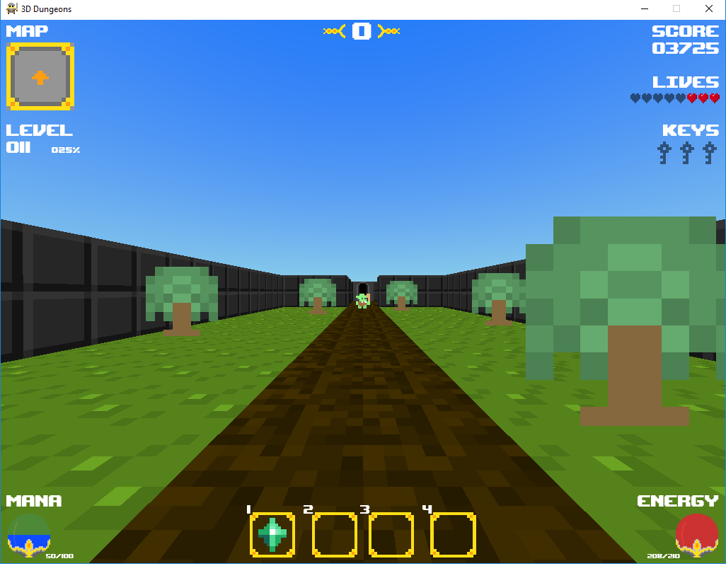 Godot 3 - 2D->3D Dungeon-Game-Template by Jumpingeyes Games