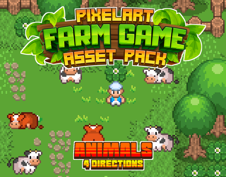 Animal Sprites Pixelart Asset Pack [Farming Game] by ELV Games