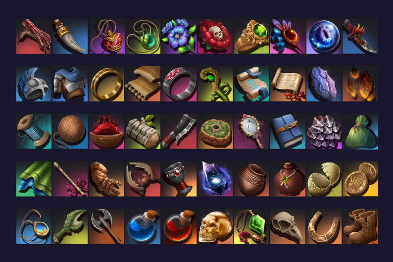 Loot Icons 512×512 RPG Pack by Free Game Assets (GUI, Sprite, Tilesets)