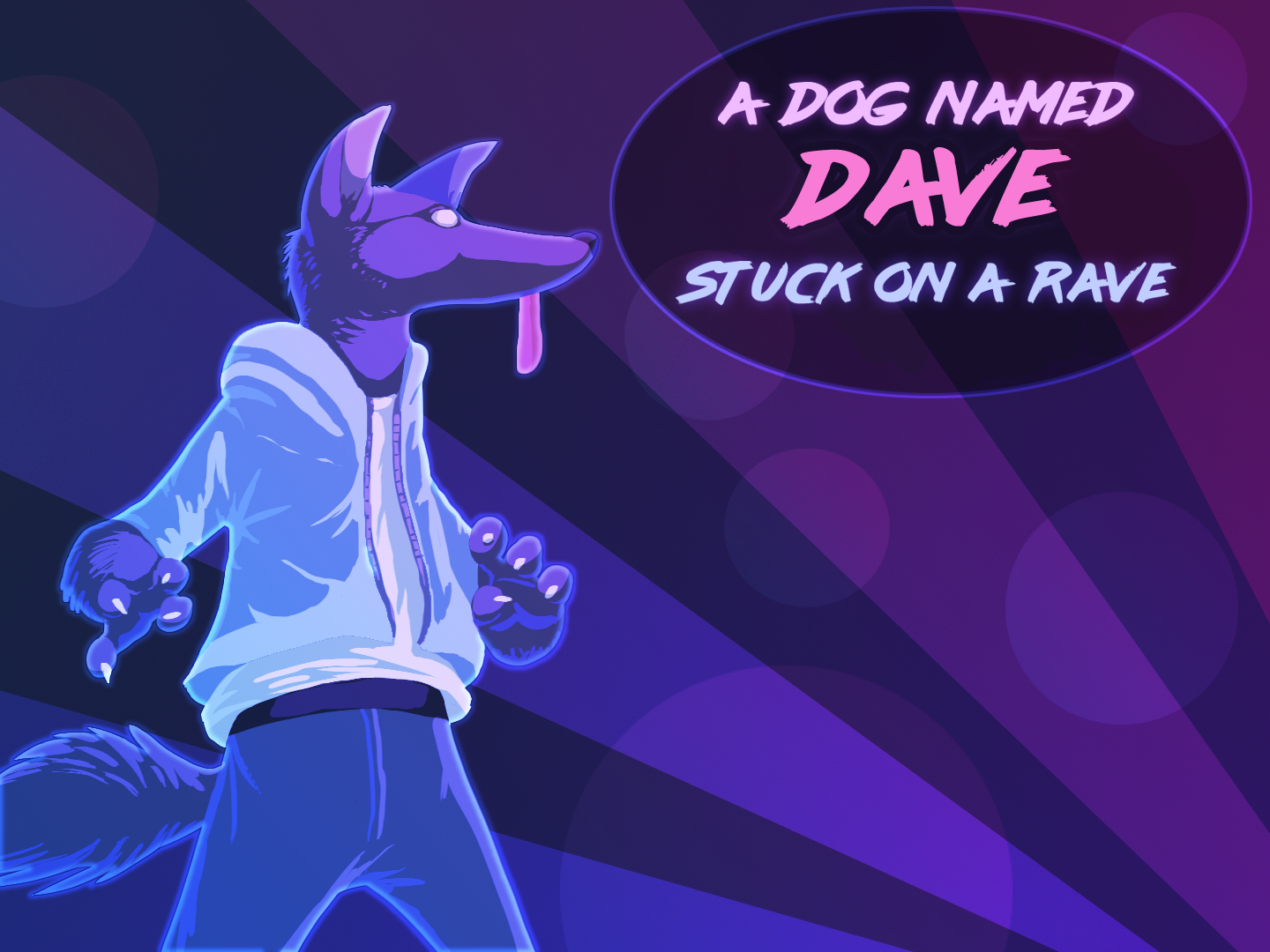 A Dog Named Dave Stuck on a Rave by Question Shark Studios