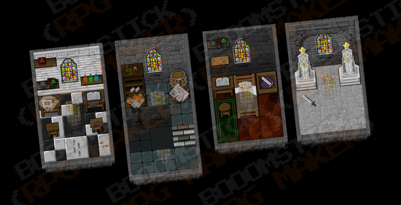 Medieval Dungeon 48x48 Tileset (RPG Maker MV / MZ) by Booom