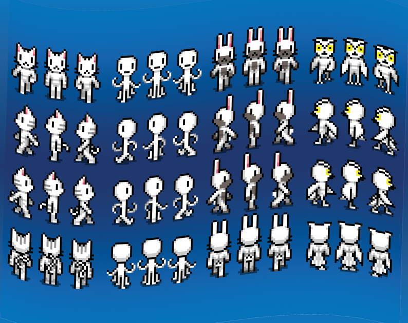Pixel Animal Characters Pack-1 by ClockworkMan87