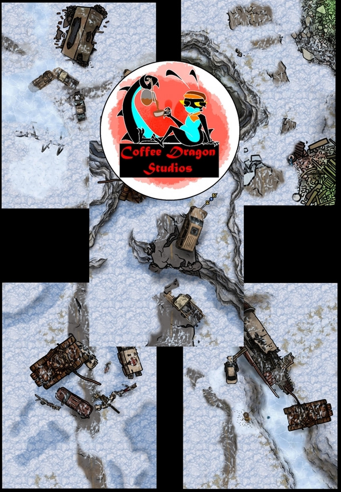 Post-Apocalyptic Snow Maps by Coffee Dragon Studios
