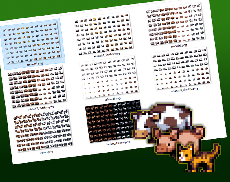 Farm Animals Sprite Pack by finalbossblues