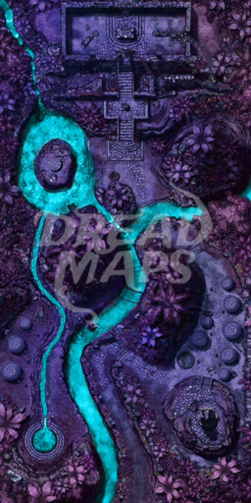 Ziggurat of the Old Gods TTRPG Battlemap by Dread Maps