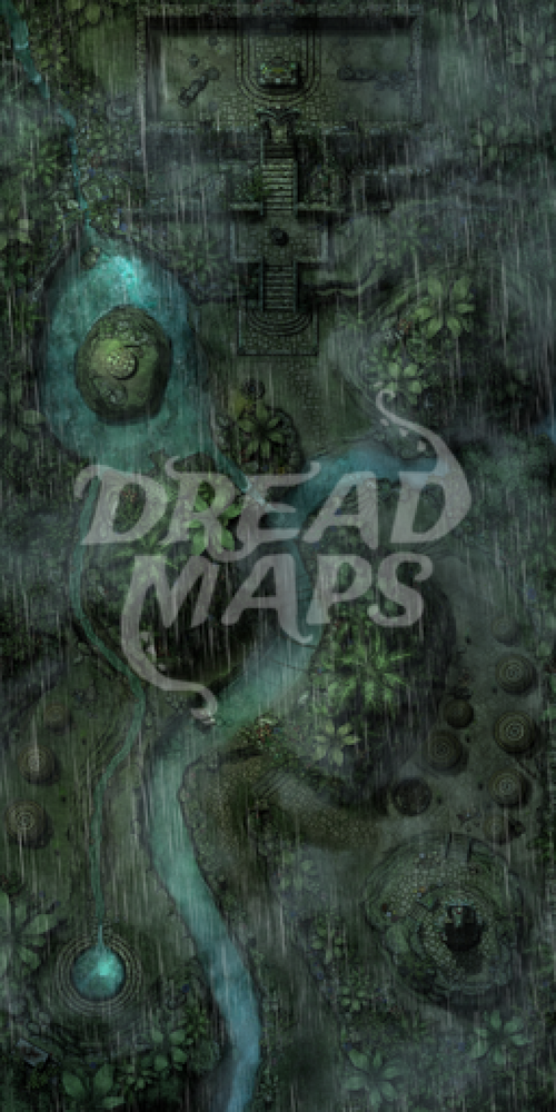 Ziggurat of the Old Gods TTRPG Battlemap by Dread Maps