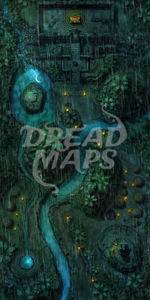 Ziggurat of the Old Gods TTRPG Battlemap by Dread Maps