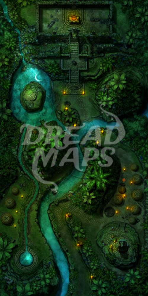 Ziggurat of the Old Gods TTRPG Battlemap by Dread Maps
