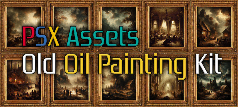 Retro PSX Assets - Old Oil Painting Kit by sourpickle35