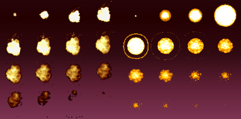 Explosion Spriteanim Sheet Minipack by Reactorcore