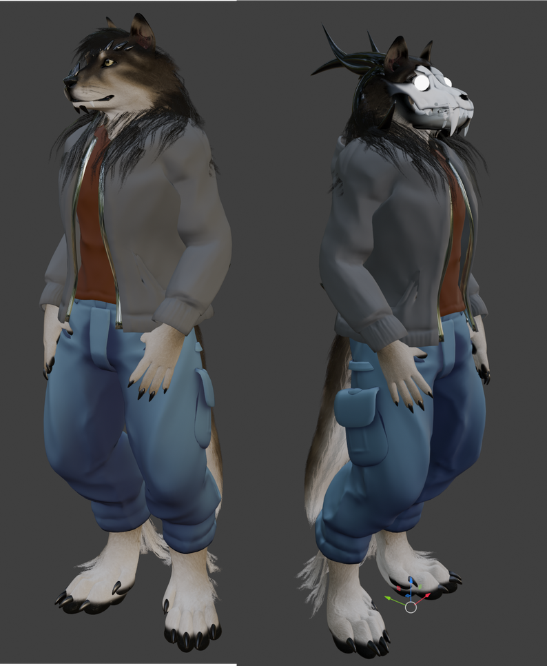 ZealotDKD Wolf Husky Male (Vrchat Blender) by ZealotDKD