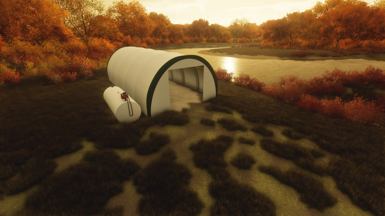 FS22 25x50 Hoop Barn by LJR Modding