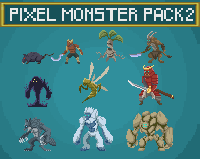 Pixel Monster Pack 2 by rvros