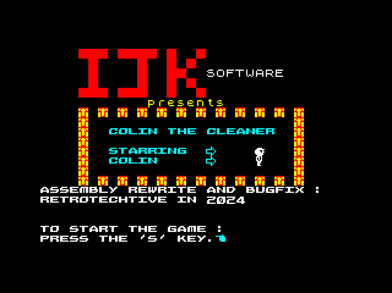 Colin The Cleaner TURBO EDITION - ZX Spectrum by retrotechtive