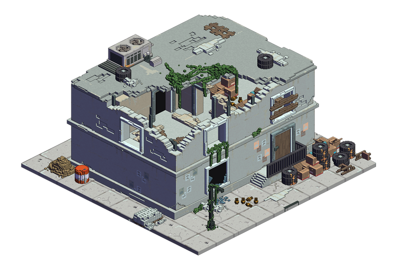 Isometric Nuclear Survival - monogon by monogon