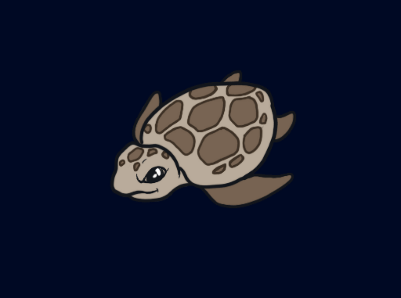 Free hand-drawn sprites (baby turtle and 2 fish) by schwarnhild