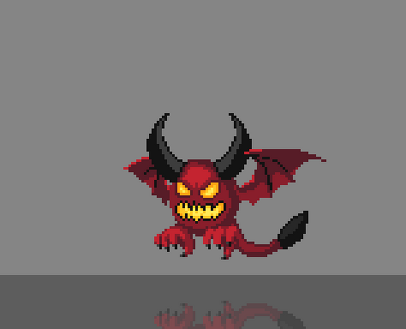 Flying Demon 2D Pixel Art by Mattz Art