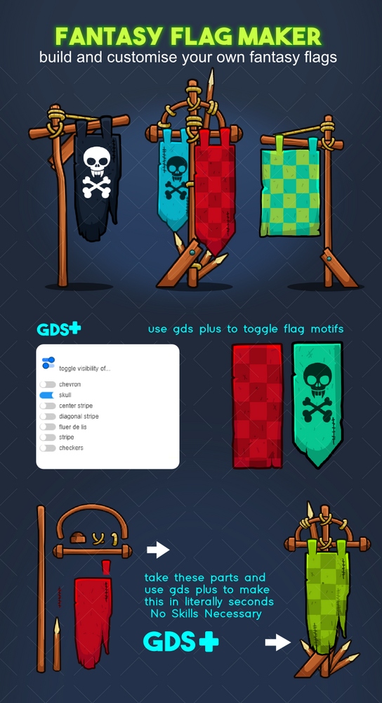 Fantasy flag by Robert Brooks - gamedeveloperstudio.com