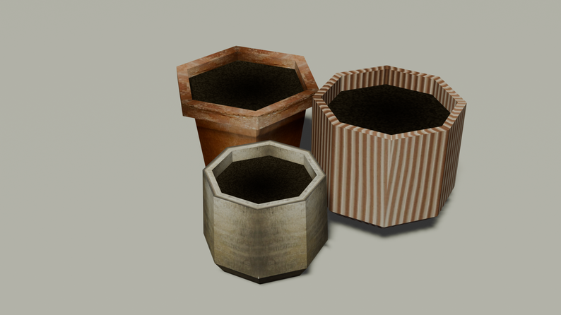 PSX style house plants and pots by valsekamerplant