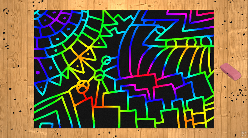 Rainbow Scratch Art Simulator by RachelfTech