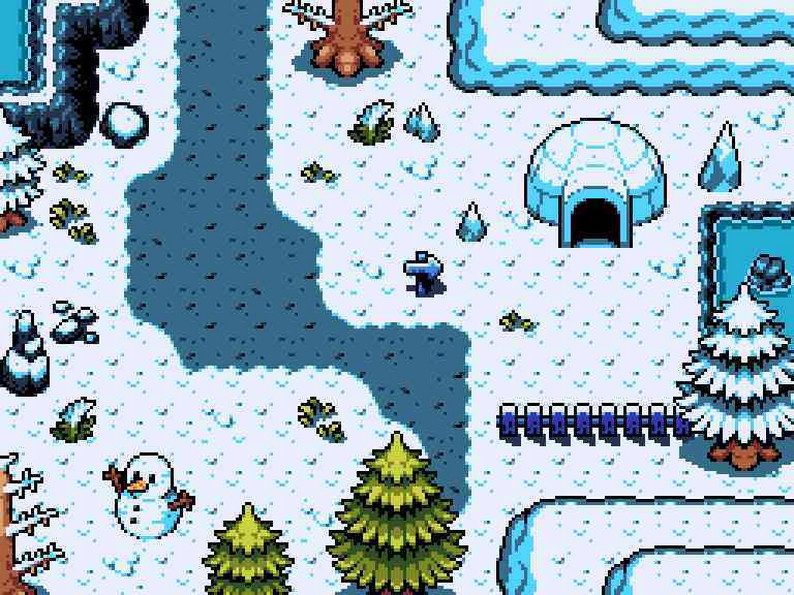 Top Down Tileset Snow Region by Alb_pixel Store