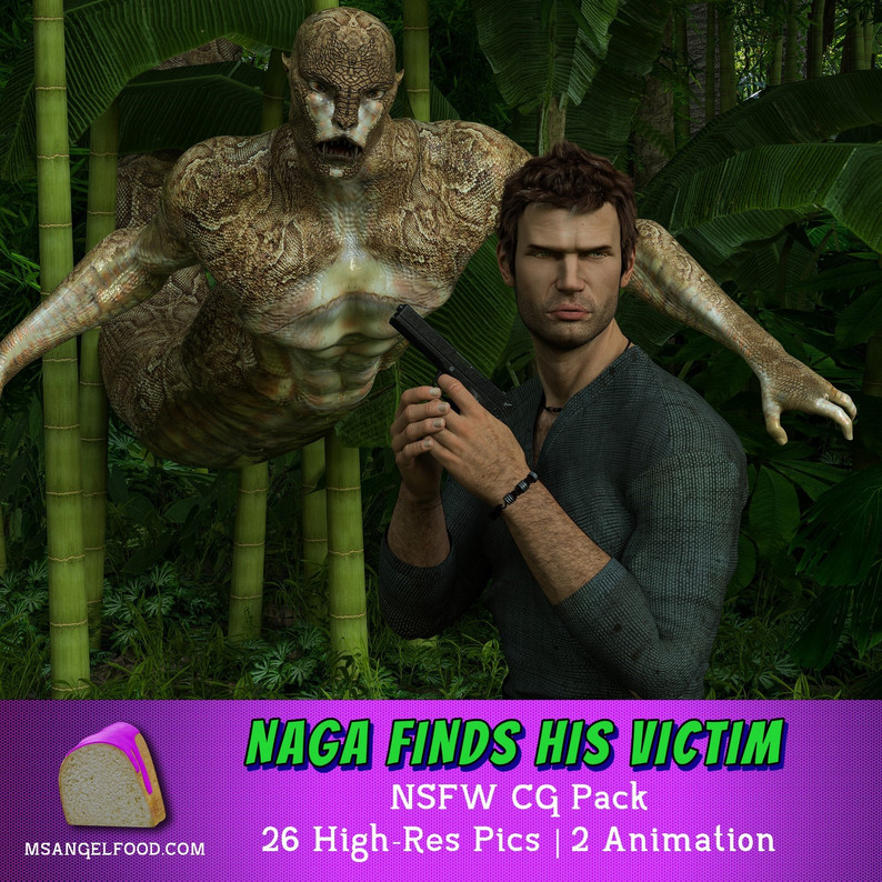 Naga Finds His Victim (NSFW CG Image Pack) by Ms. Angel Food