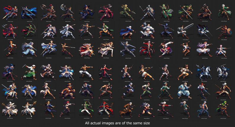 Pixel art-like style Enemies Pack 300+ by cogabushi