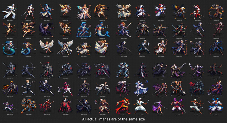 Pixel art-like style Enemies Pack 300+ by cogabushi