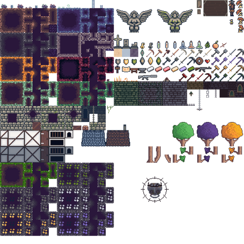 Ultimate Platformer Tile Set: 440+ tiles (16x16) by Leon Twemlow