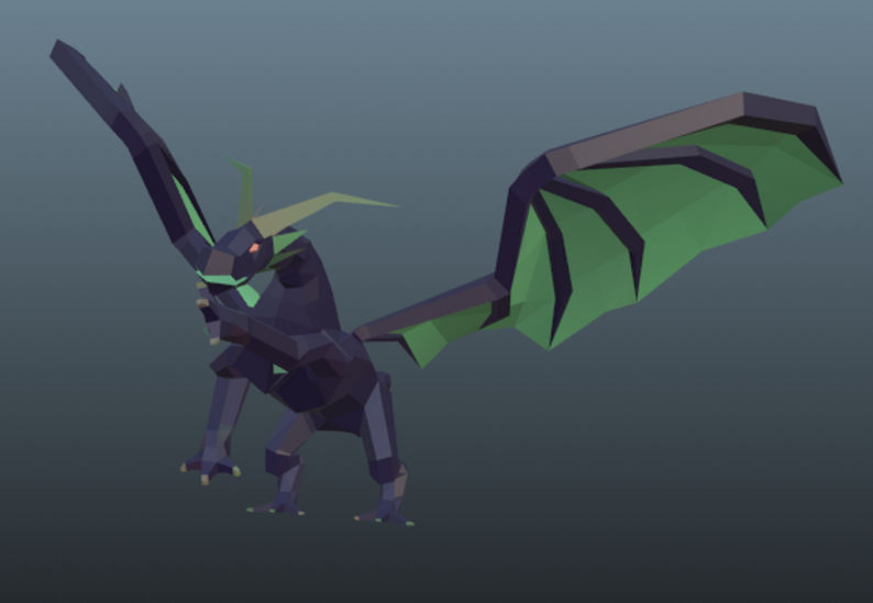Low Poly Dragon Model 3D by bocdagla