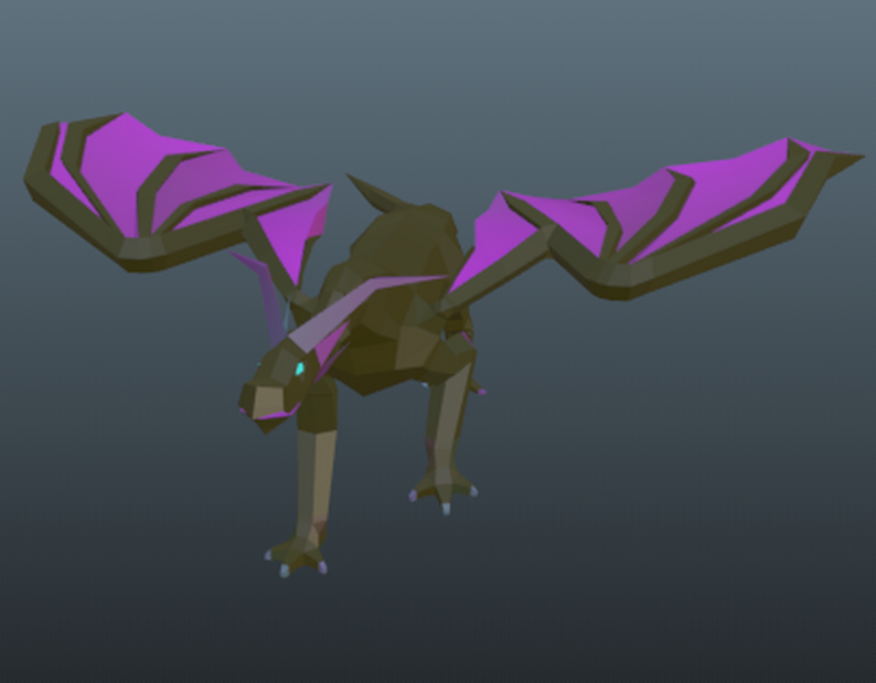 Low Poly Dragon Model 3D by bocdagla