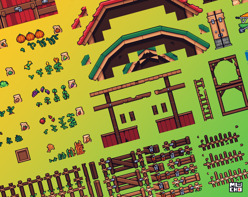 Farm Tileset Pack by Mucho Pixels