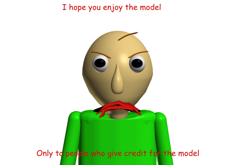 Baldi model for Anim8or by Hatza