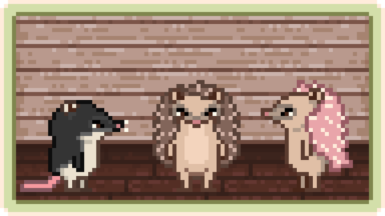 Hedgehogs & Shrews - Animated Pixel Characters by pixelmia