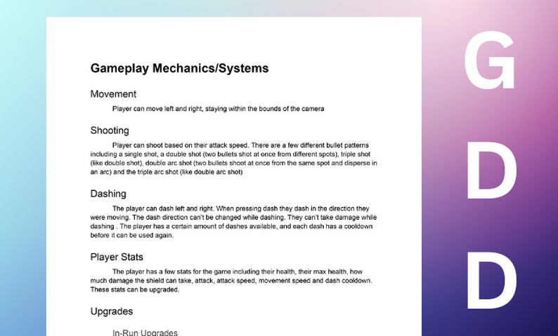 Minos GDD/GDC Template by Minoqi