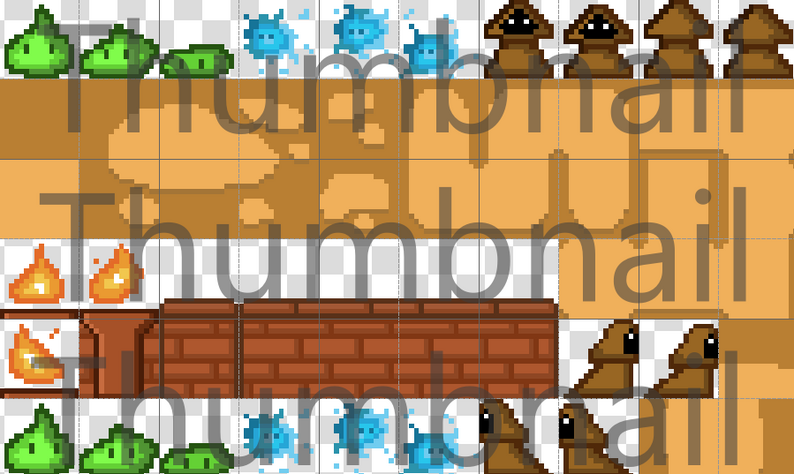 16 x 16 Sand Dungeon Tileset by InterAl