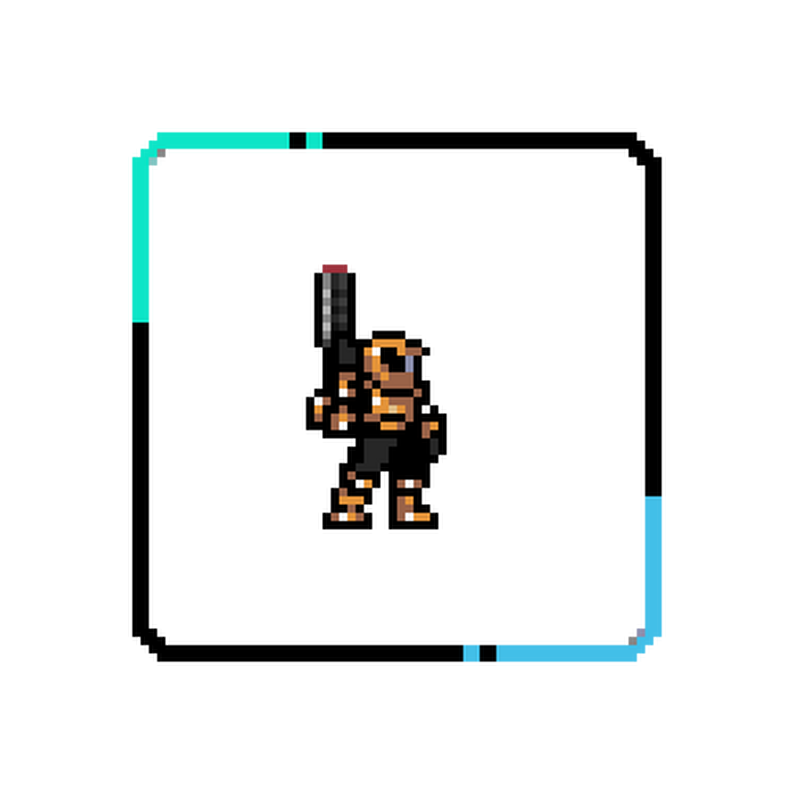 2D Platformer Shooter Space Combat Suit Character Sprite by MOMONGA