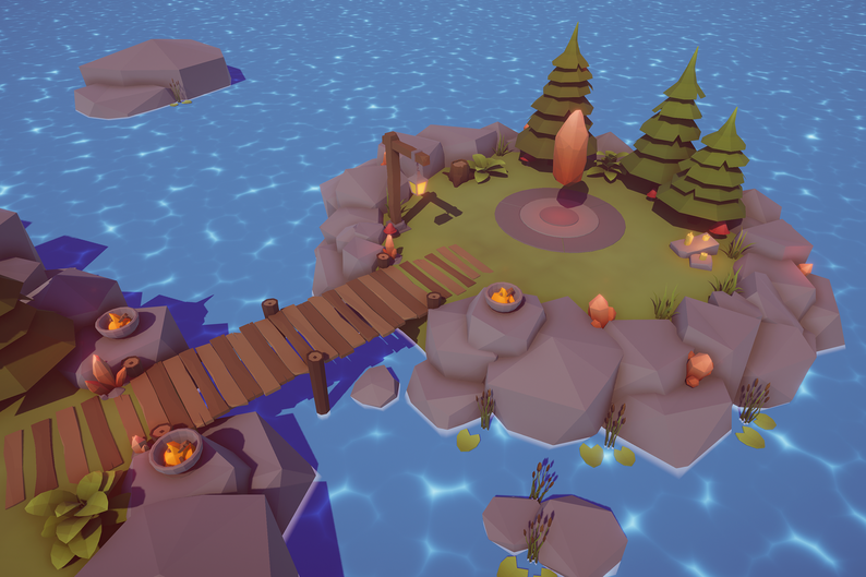 Low Poly Fantasy Arena by JustCreate3D