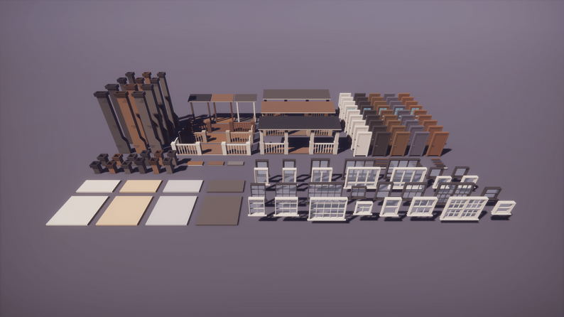 Low Poly House Interior & Exterior by JustCreate3D