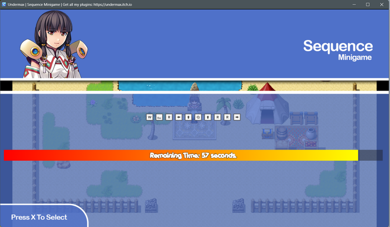 RPG MAKER MZ Plugin: Sequence Minigame by Undermax