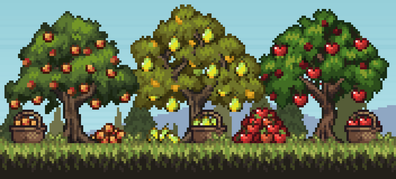 Pixel Art Crop Assets and Farming Tiles 32x32 by GandalfHardcore