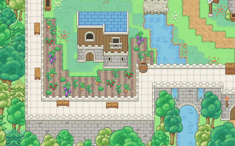 The Fantasy Tileset - Castles and Fortresses - 16x16 pixel art asset ...